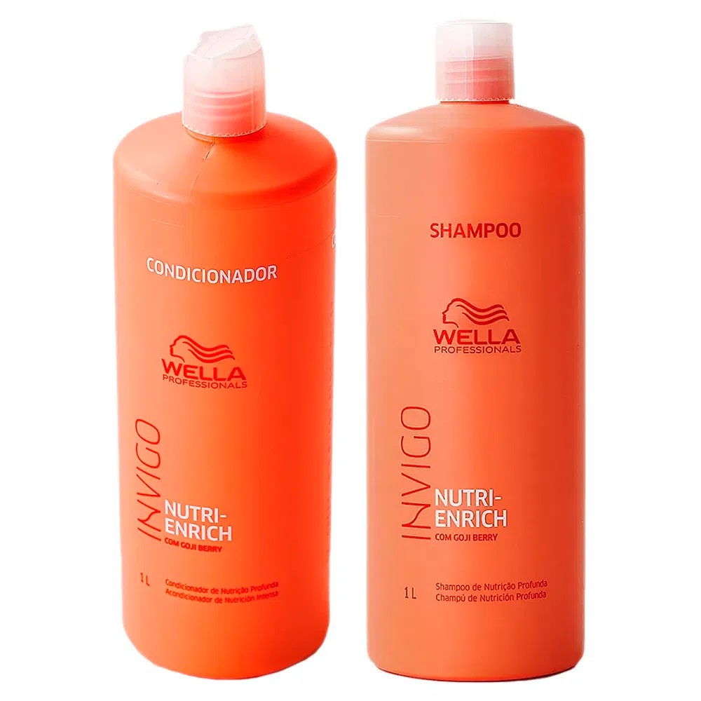 Kit Wella Professionals Invigo Nutri-Enrich shampoo + condicionador 1 lt | Shopee Brasil