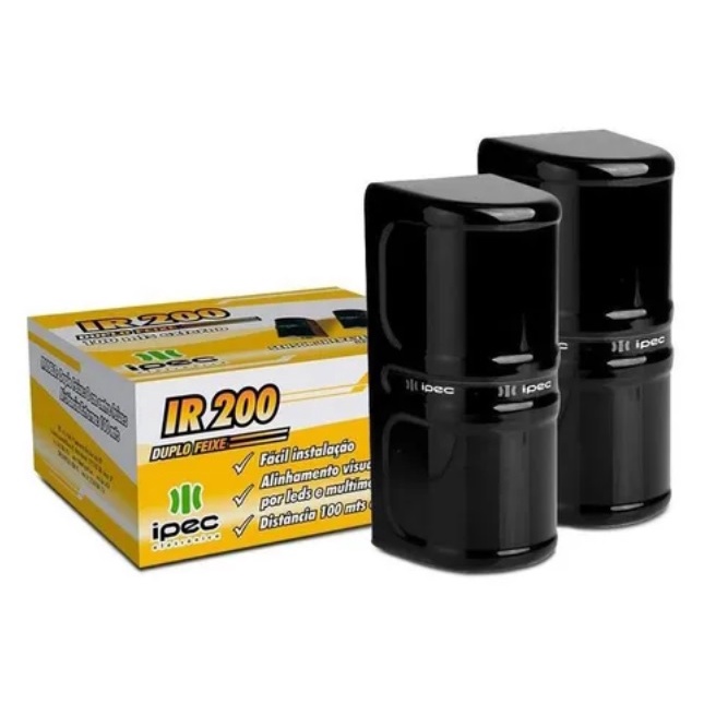 Sensor Ativo Ir200 Feixe Duplo 100 Metros Infravermelho Ipec | Shopee ...