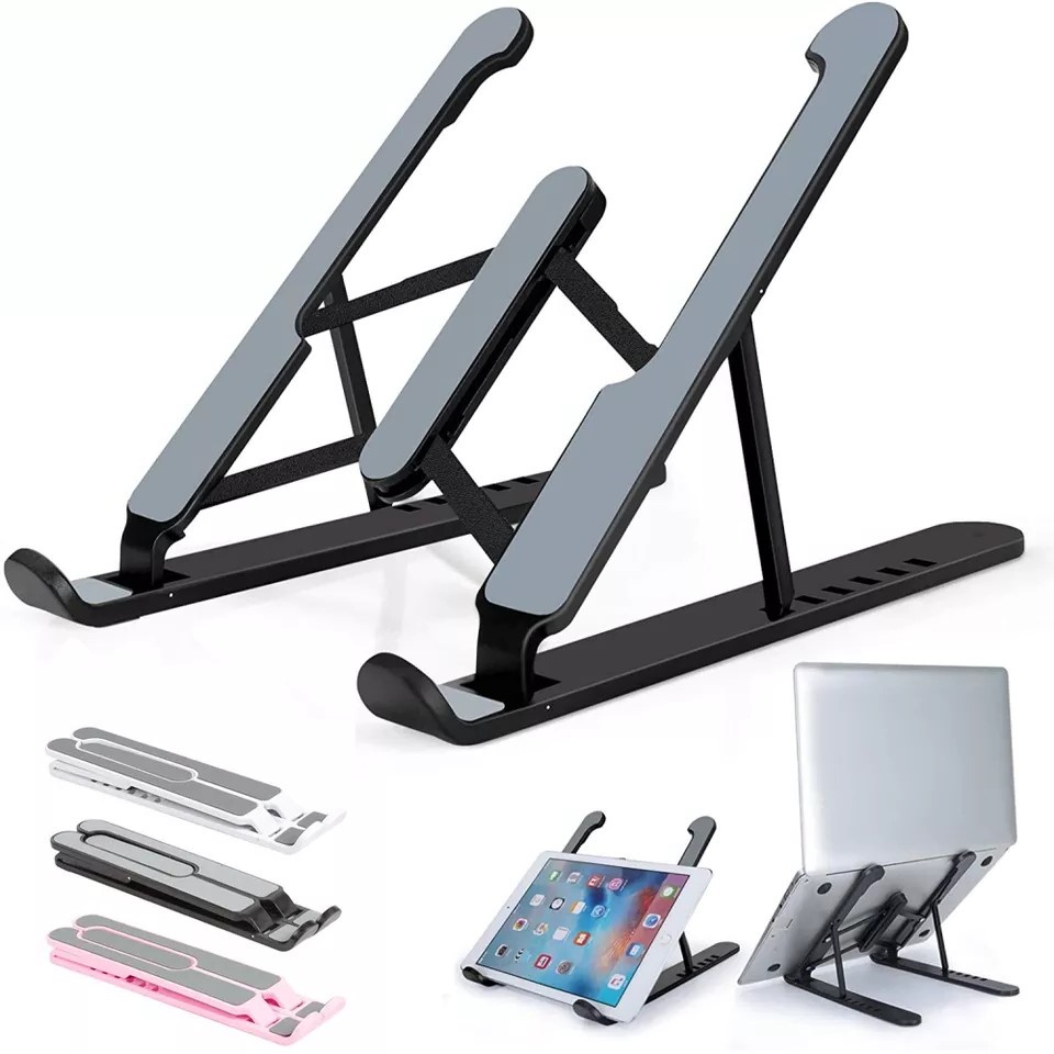 Suporte Notebook Dobrável Ajustável Apoio, Laptop, Multi-Posiçõe Preto ...