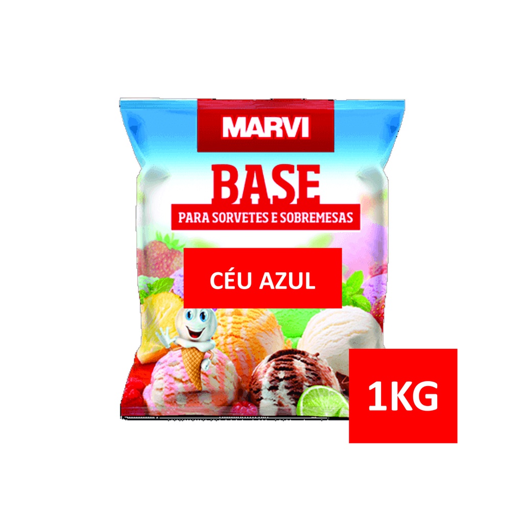 BASE PARA SORVETE 44 OPÇÕES SABORES MARVI 1kg Para Sorvetes, Geladinho ...