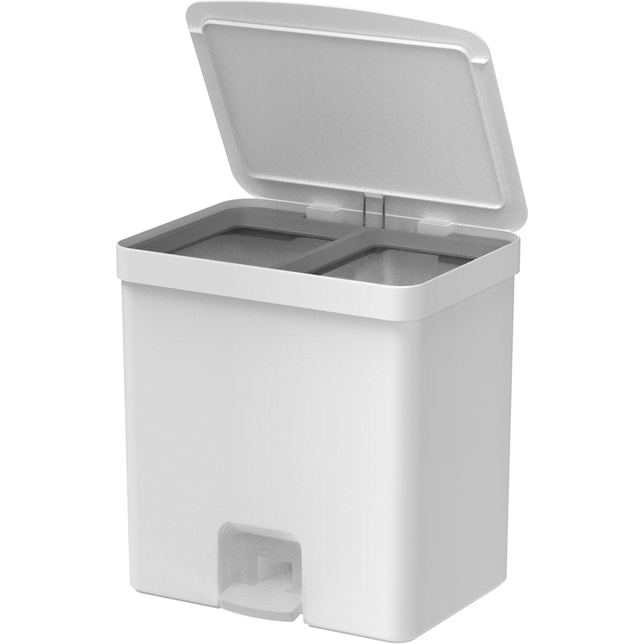 Lixeira Com Pedal Lixeira De Reciclagem Dupla Seletiva 20 L Lixeiras ...