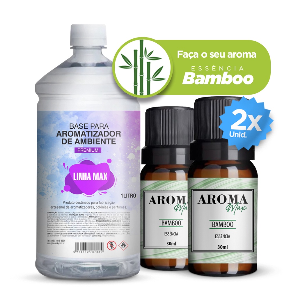 Kit Base De Aromatizador Pronta 1l 2 Essências Para Umidificador