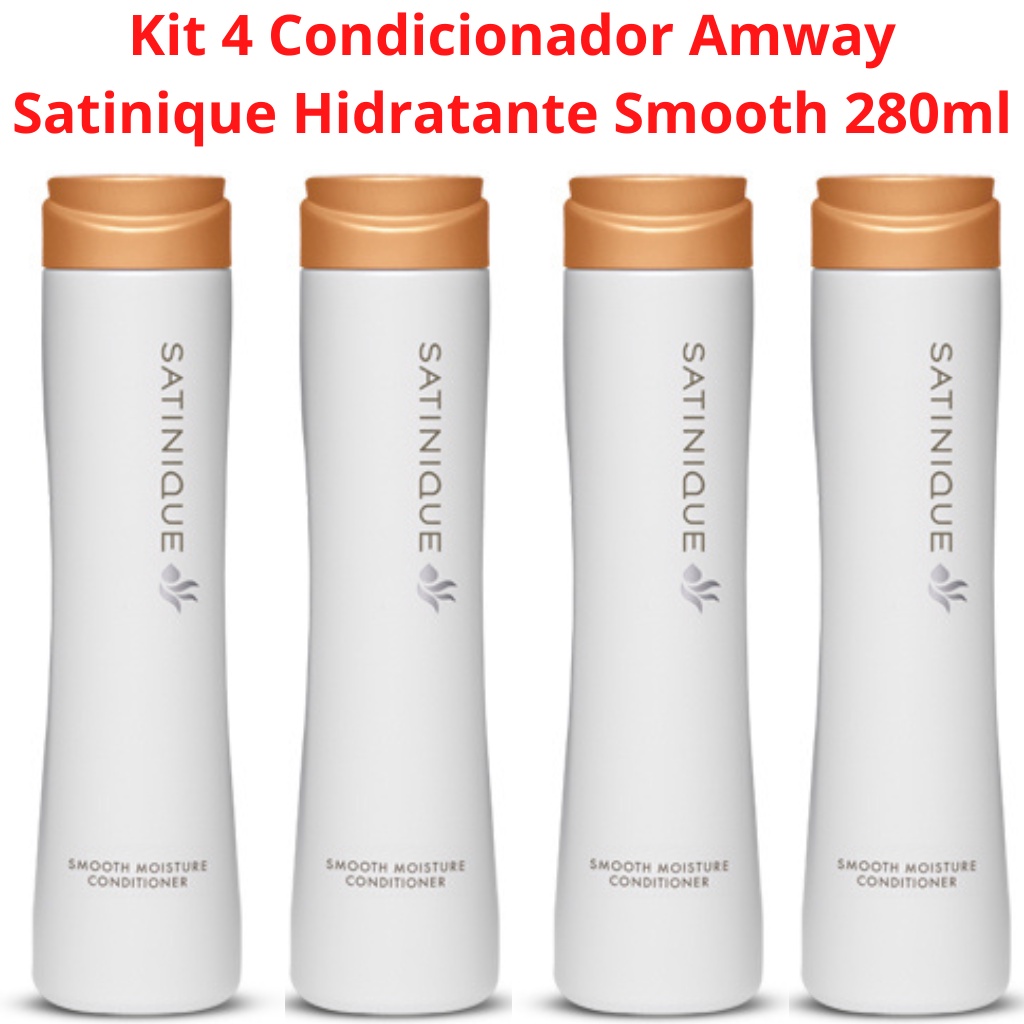 Kit 4 Condicionador Amway Satinique Hidratante Smooth 280ml | Shopee Brasil