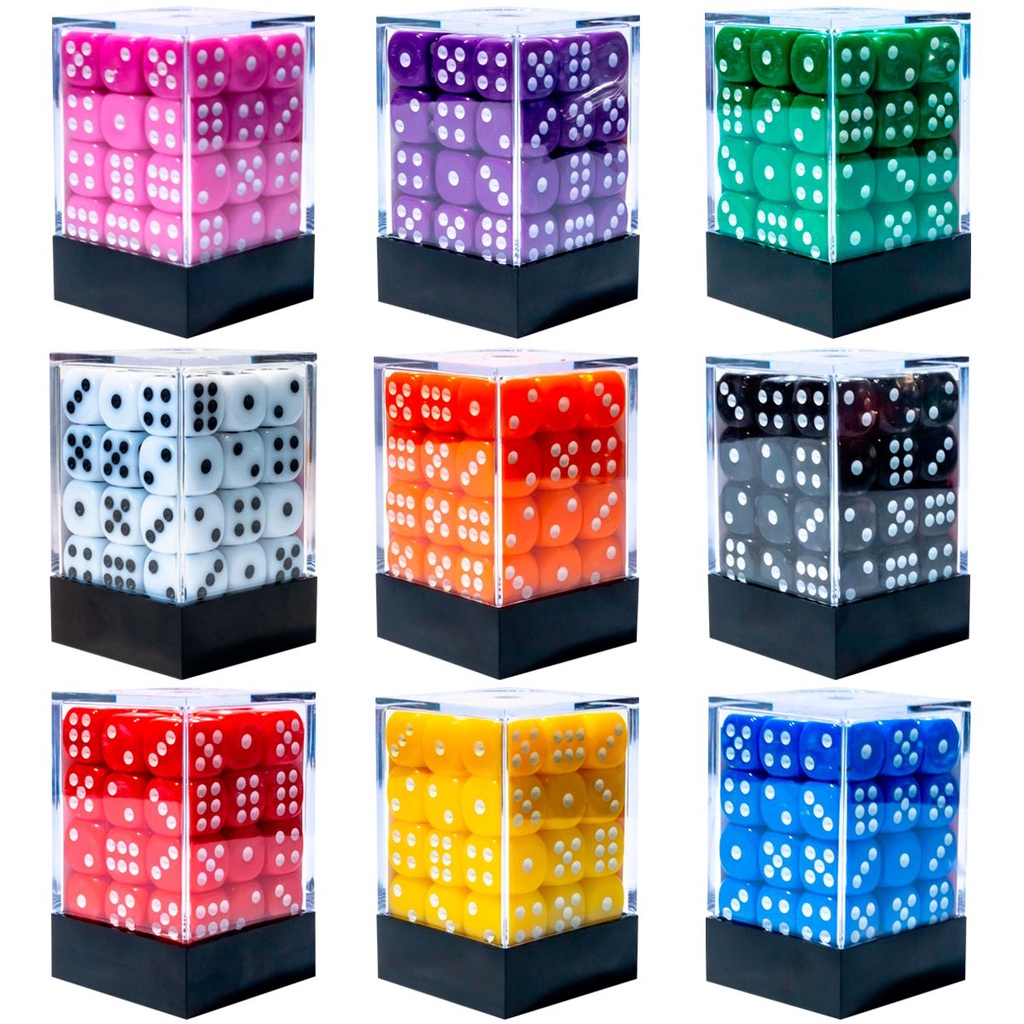 Conjunto de Dados D6 RPG 36 Unidades Opaco Central Dices | Shopee Brasil