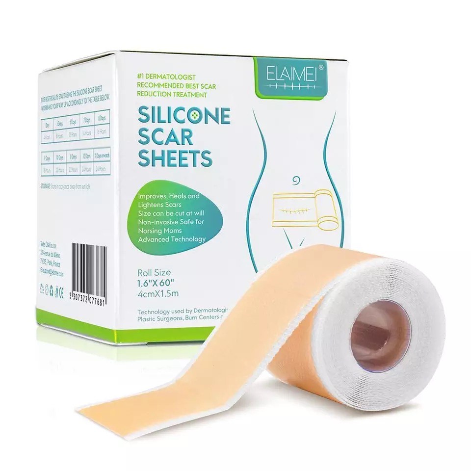 Fita De Silicone Adesiva Para Cicatrizes Queloides E Queimaduras 4cm X ...