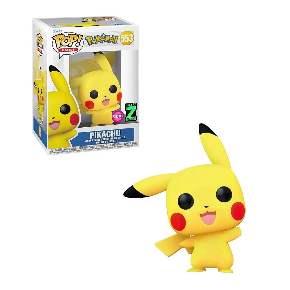 Funko Pop Pokemon Pikachu 553 Flocked | Shopee Brasil