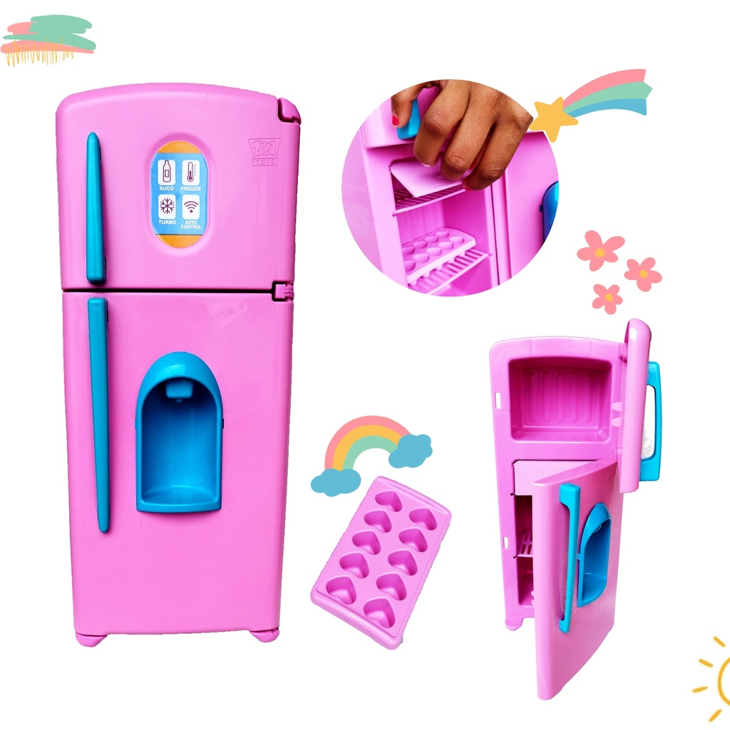 Geladeira Duplex Cozinha Rosa Infantil | Shopee Brasil