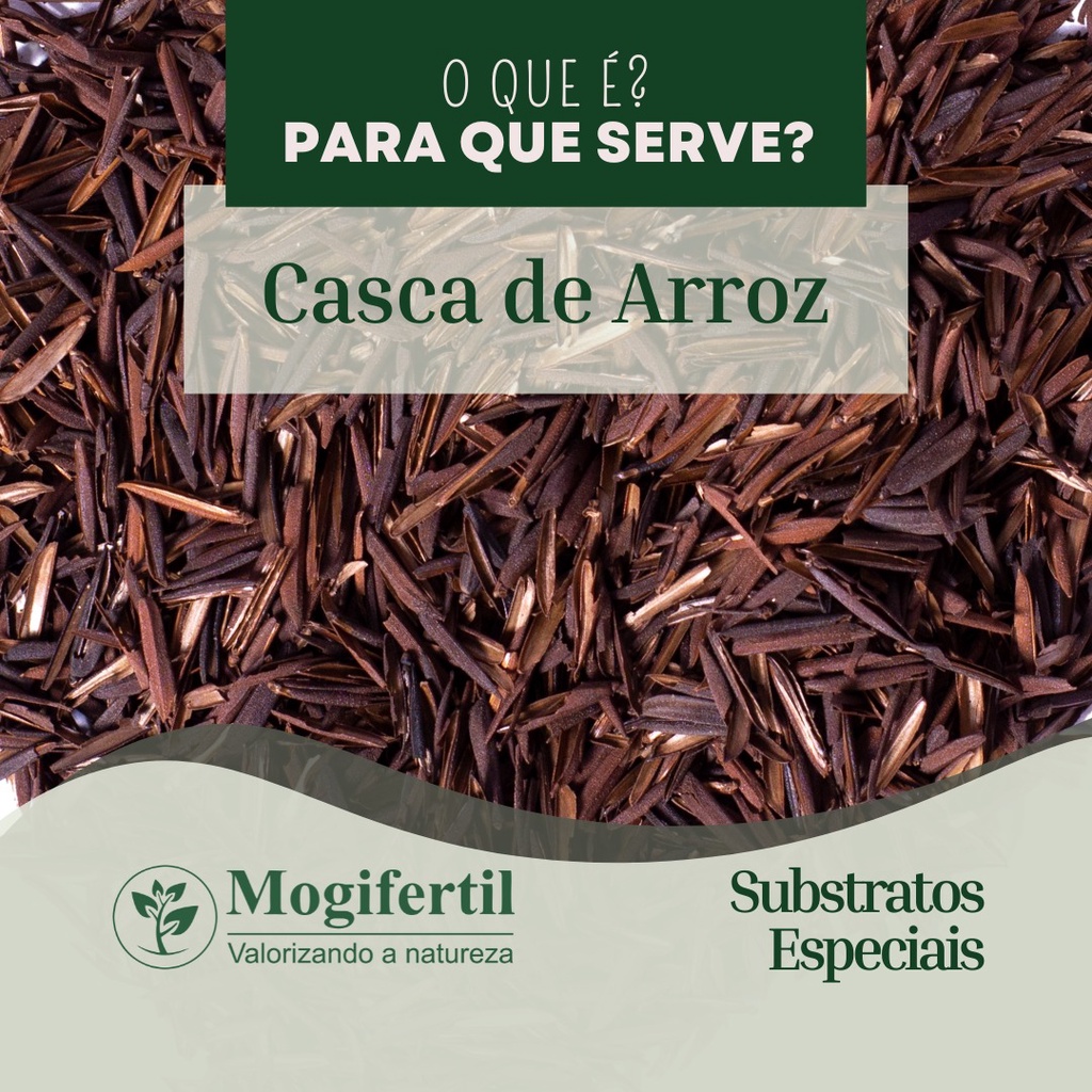 Casca de Arroz Carbonizada - Substrato Orgânico 50 Litros | Shopee Brasil