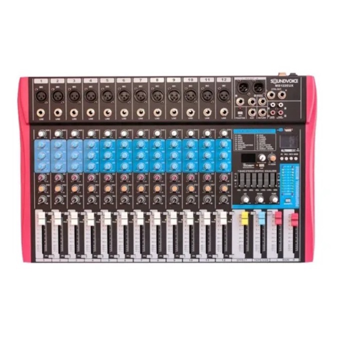 Mesa De Som 12 Canais Xlr Rec Usb Efeito Soundvoice Ms122eux | Shopee ...