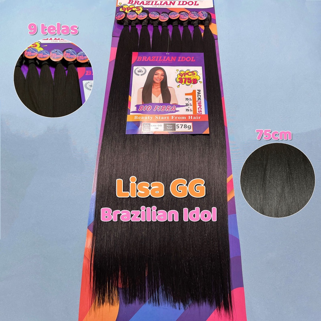 LISA GG 75cm BRAZILIAN IDOL Cabelo Liso BIO FIBRA BIO VEGETAL. | Shopee Brasil