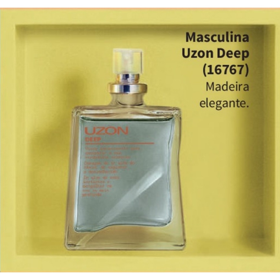 Desodorante Colônia Masculina Uzon Deep | Shopee Brasil