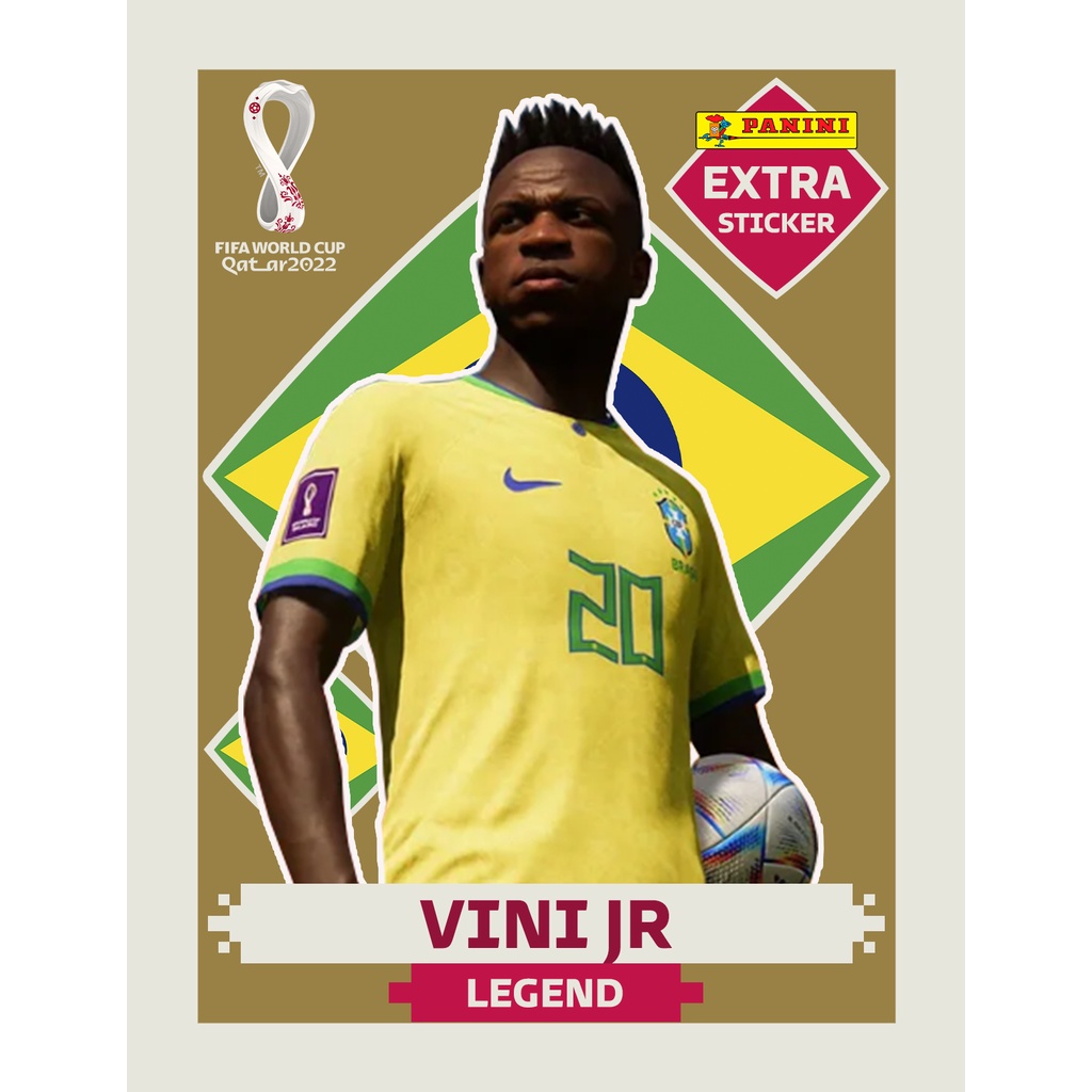 Figurinha Copa Vini JR Legend DOURADA Exclusiva | Shopee Brasil