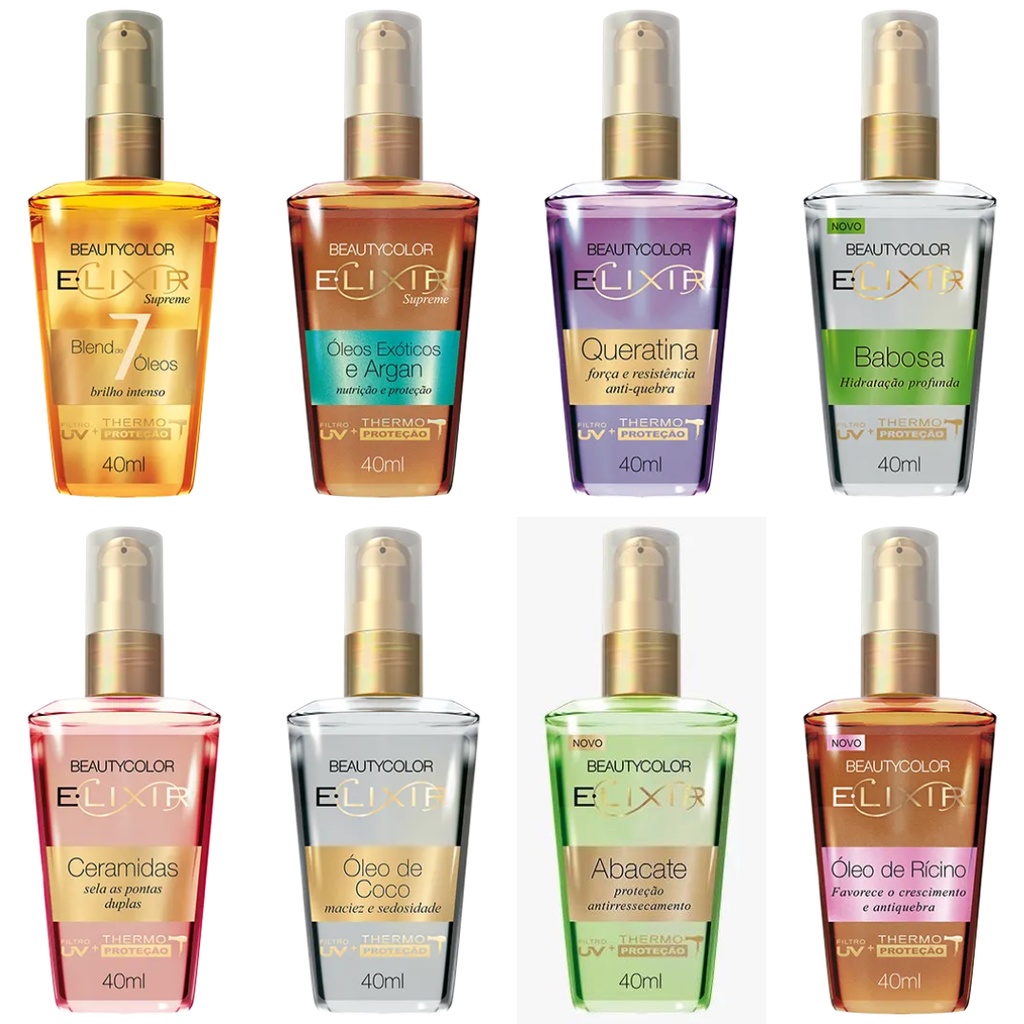 Beauty Color Óleo Elixir Capilar Supreme 40ml a Escolher | Shopee Brasil