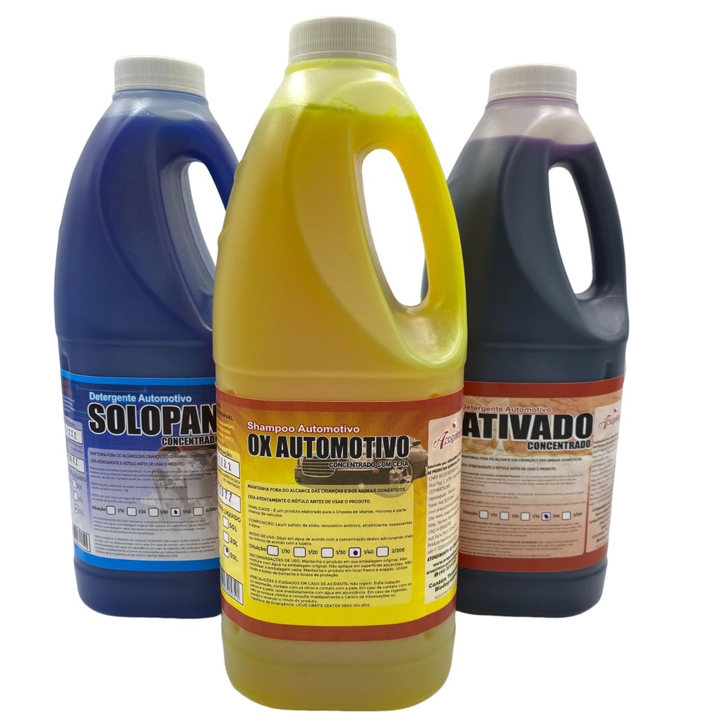 Kit Limpeza Automotiva Solopan Concentrado + Intercap Limpa Baú E ...