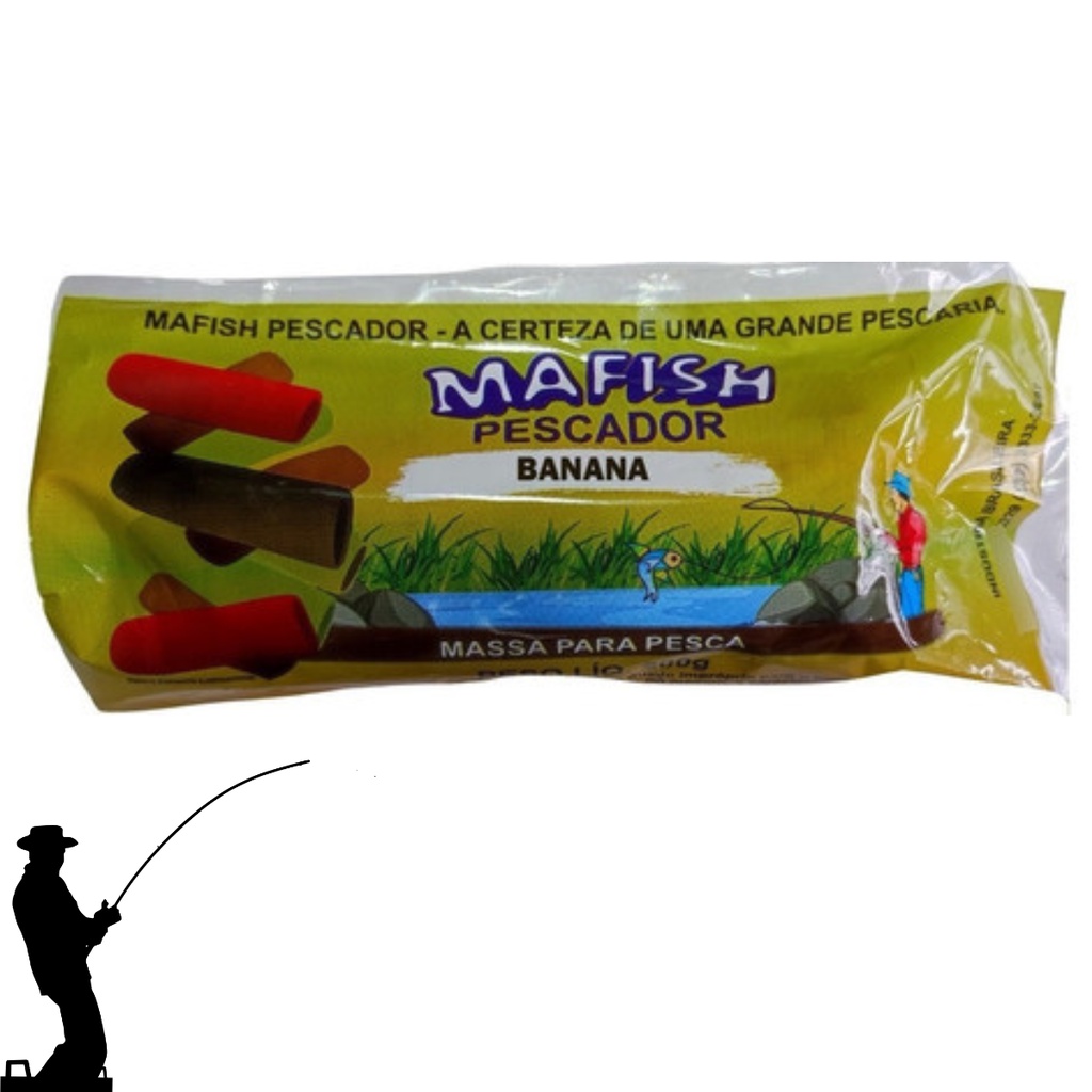 Massa Mafish Pescador Sabor Banana Fedidinha 200g | Shopee Brasil