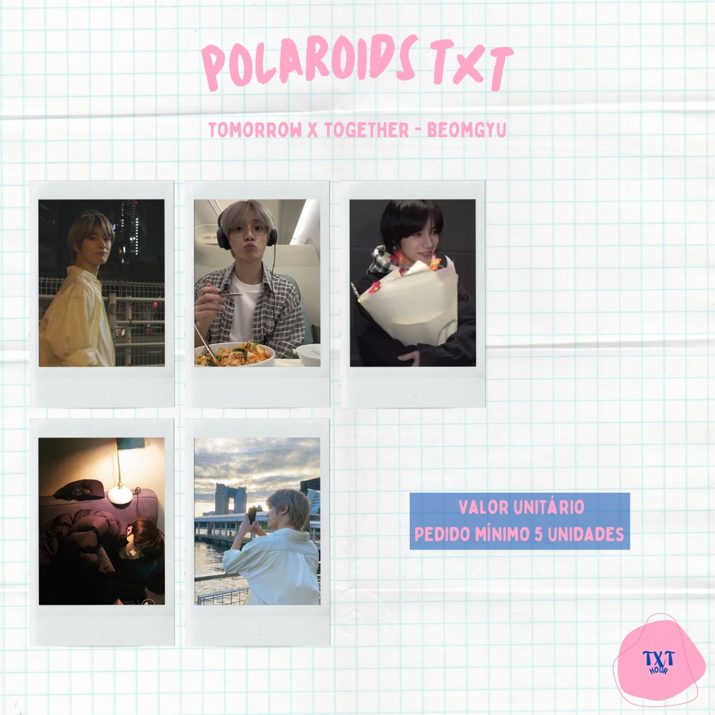 POLAROID TXT (TOMORROW X TOGETHER) BEOMGYU | kpop fanmade | Shopee Brasil