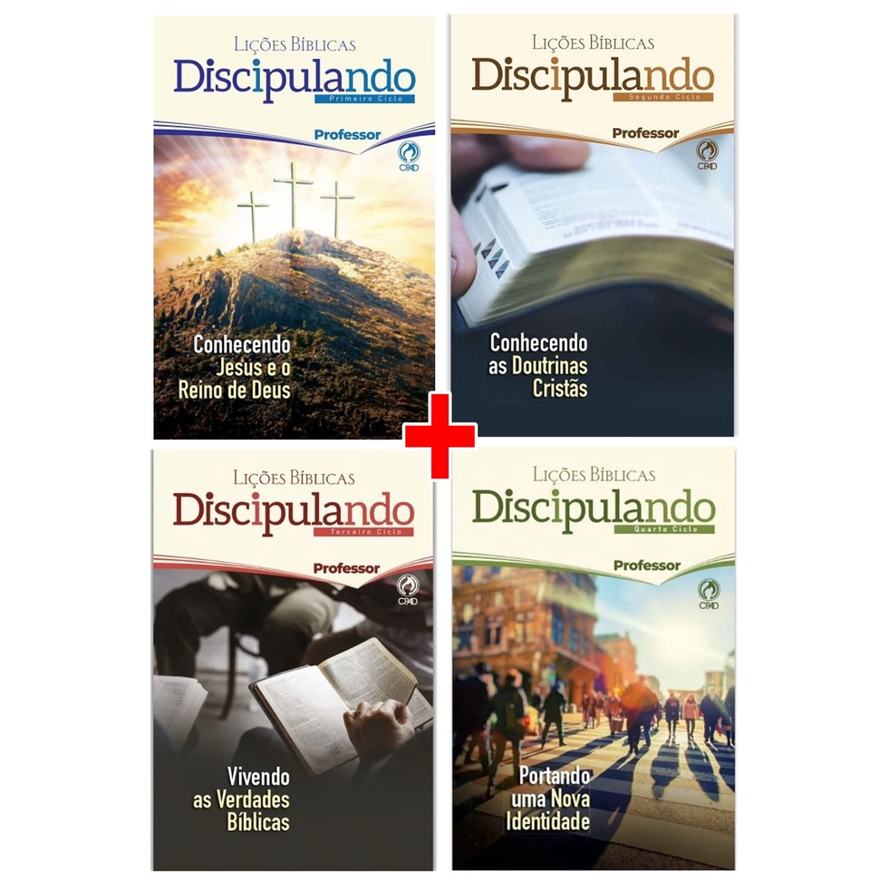 Kit Revistas Lições Bíblicas Discipulando Professor Ciclos 1, 2, 3, 4 ...