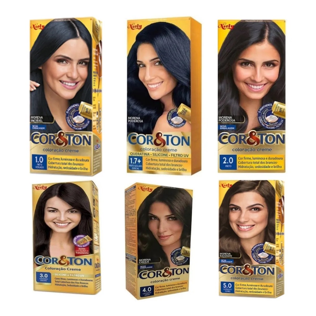 coloração de cabelo cor&ton escolha sua cor - disponivel 1.110 / 2.0 ...