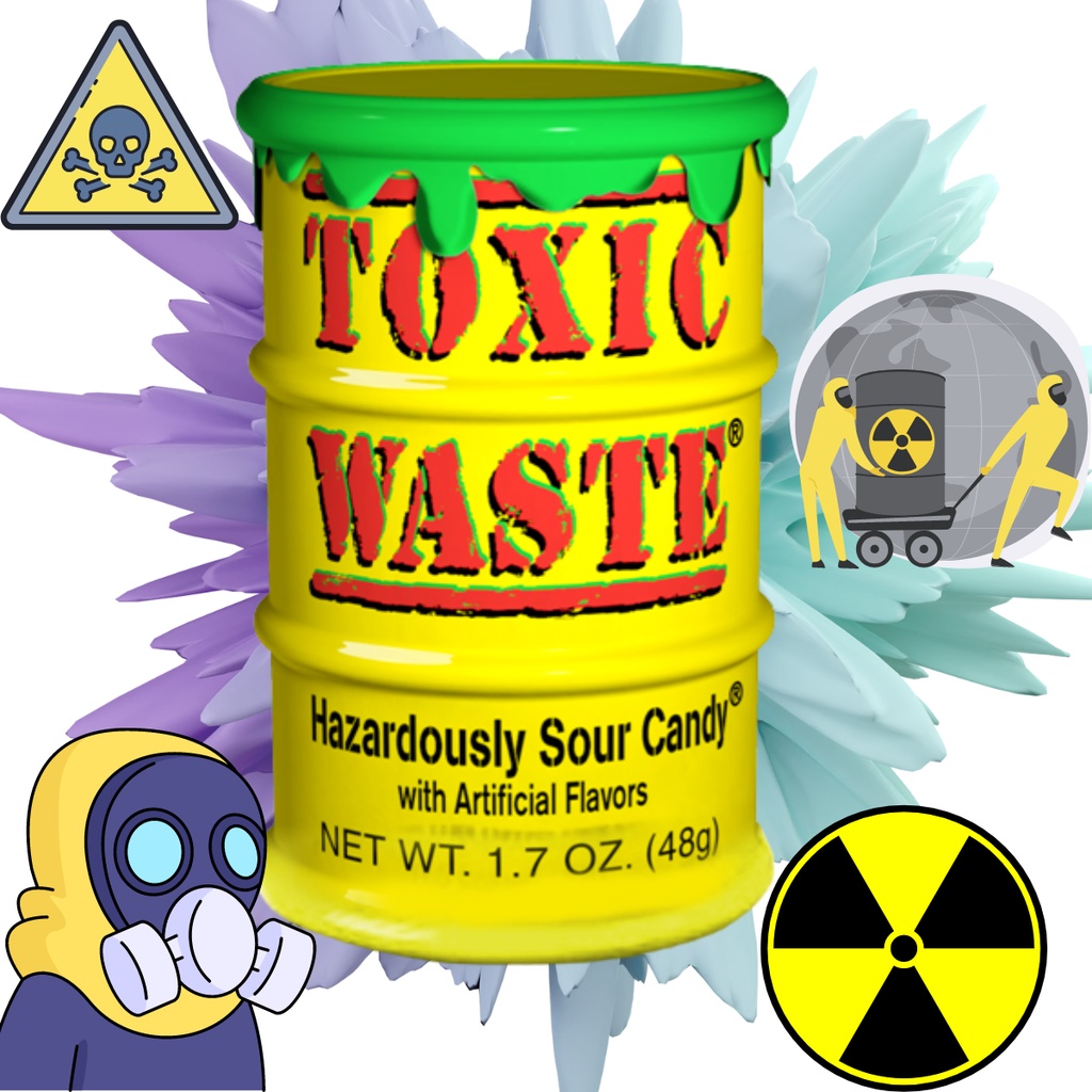 Balas Toxic Waste - Extra Sour - Super Ácidas - 48g | Shopee Brasil