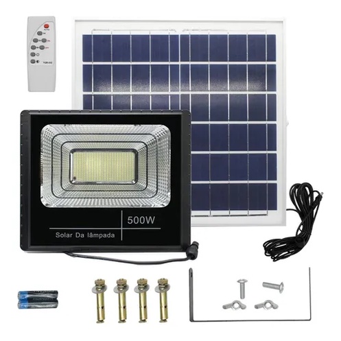 Holofote Solar Led 500w Refletor Potente Prova D Agua Com Controle ...
