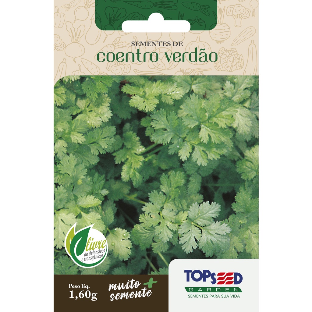 Sementes de Coentro Verdão 1,6 Gramas Topseed Hortaliças Tempero ...