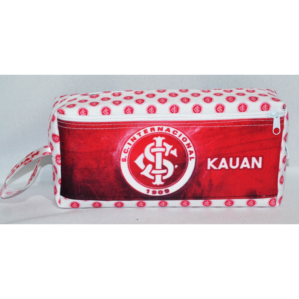 Estojo Personalizado com bolso Time Internacional - Volta as aulas (Todos os Times) | Shopee Brasil