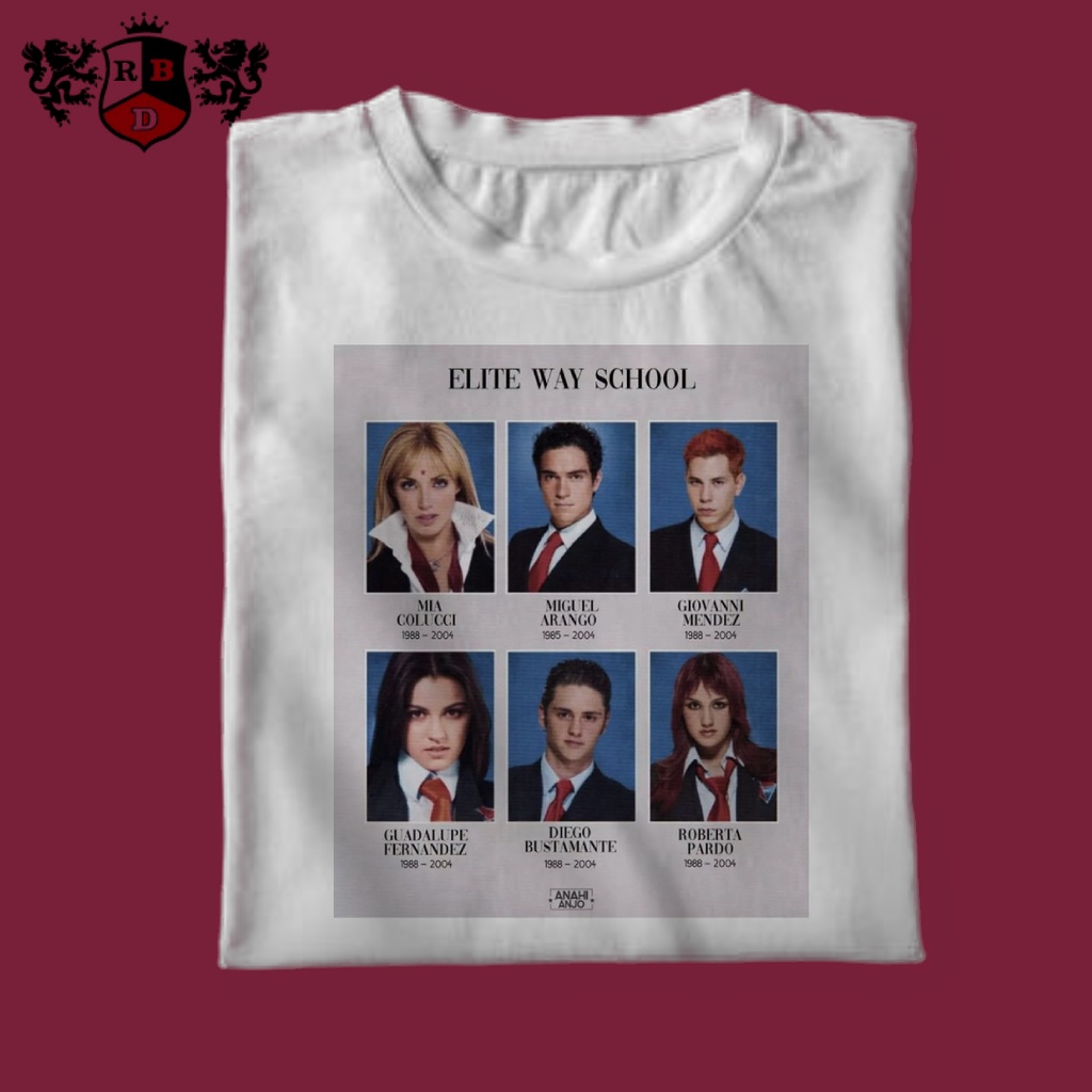 Camiseta Banda RBD ALBUM DE FOTOGRADIA ESCOLA : REBELDE Elite way ...