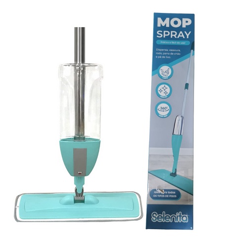 Mop Spray Rodo De Microfibra Lavável Limpa Passa Pano 3 Em 1 | Shopee ...