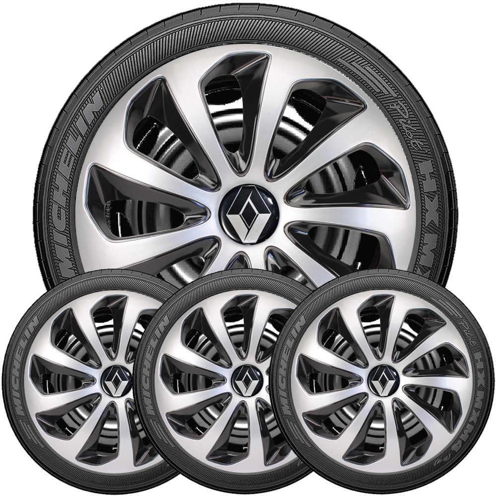 Kit 4 Calotas Esportivas Linha Velox Aro 13" 14" 15" Compativel Com ...