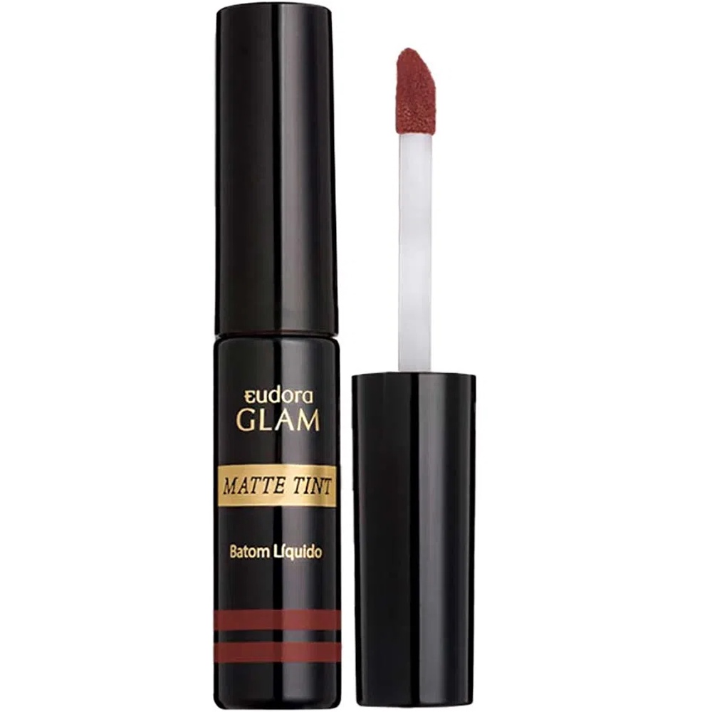 Eudora Glam Batom Líquido Matte Tint 4ml - Castanho Imponente | Shopee ...