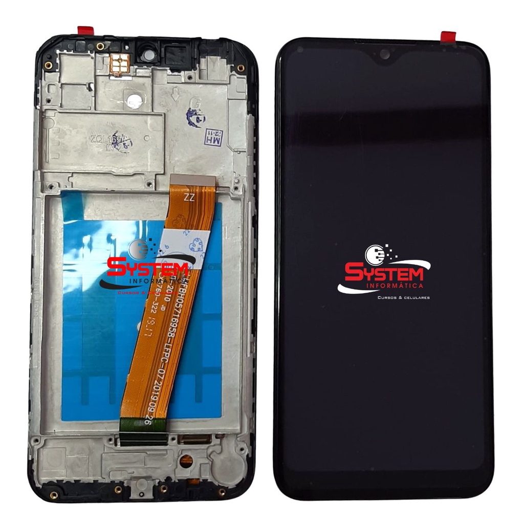 Tela Frontal Display Lcd Samsung A01 Incell C/aro | Shopee Brasil