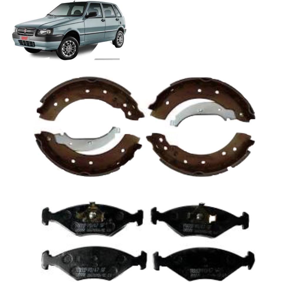 kit freio simples pastilha pd47 sapata fi97 uno mille way 2012 | Shopee ...