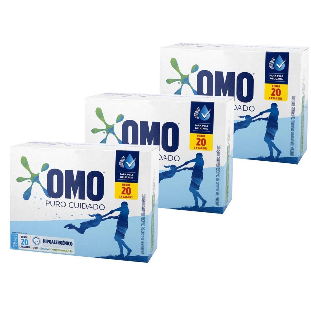 Sabão em Pó Omo Puro Cuidado 800 g | Shopee Brasil
