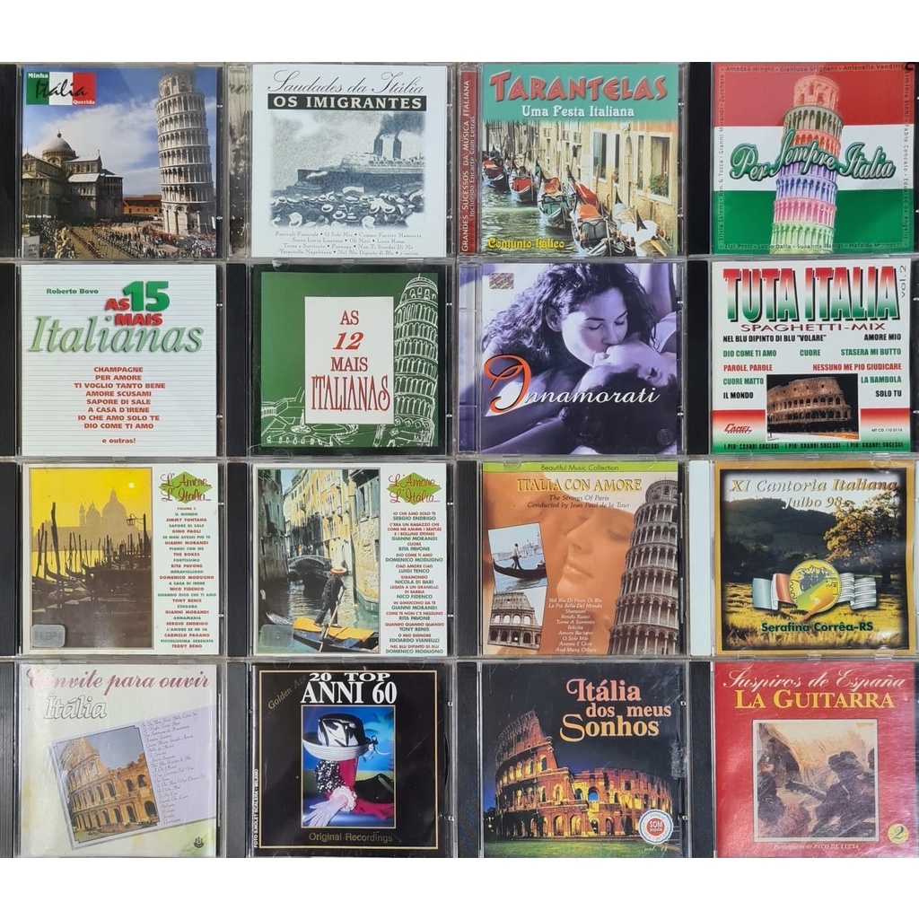 CD Música Italiana Românticas Sucessos Coletânea Itália Italianos ...