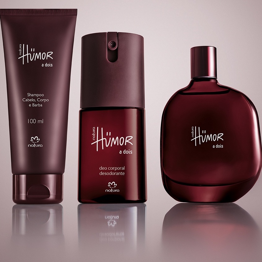 NATURA KIT HUMOR A DOIS MASCULINO - 100 ml ( Perfume, Deo Desodorante ...