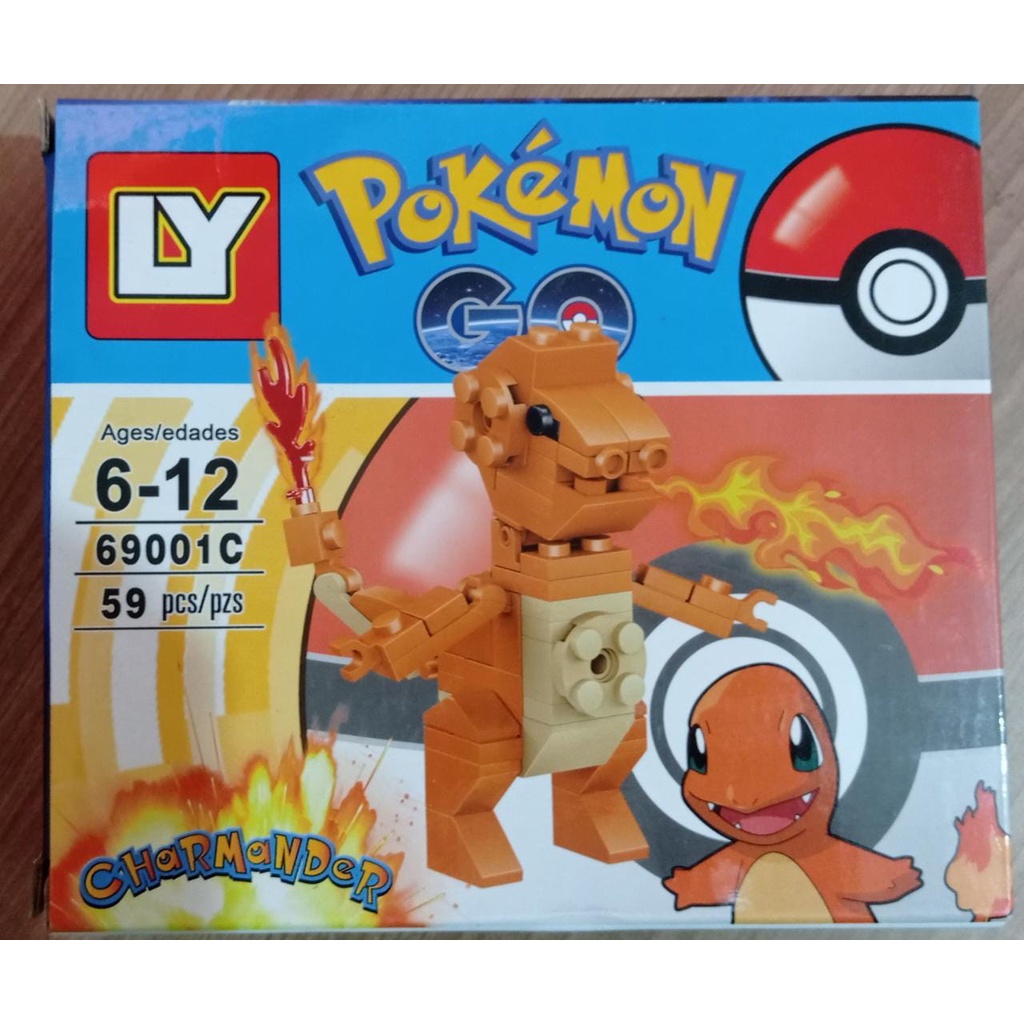 Kit tipo Lego Pokémon Charmander | Shopee Brasil