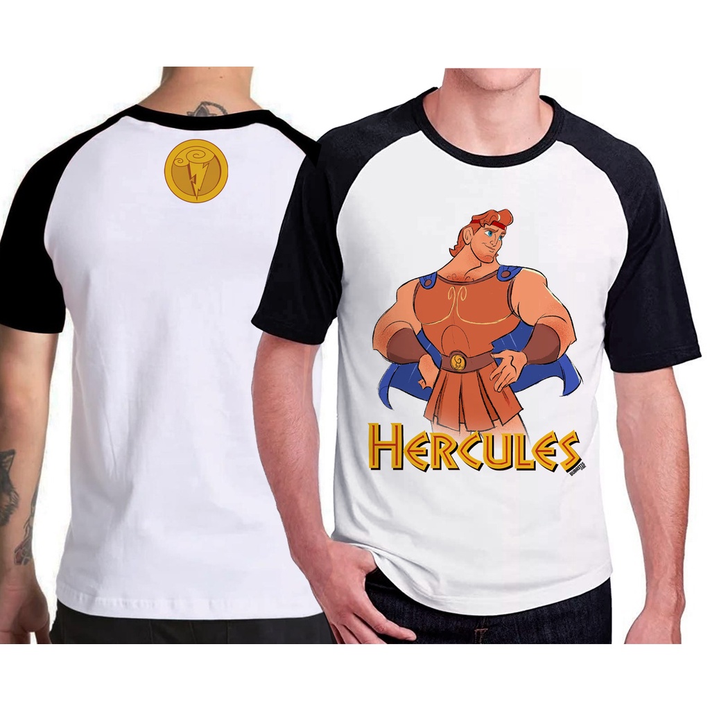 Camiseta Raglan Hercules Disney Nerd Geek Anime Masculina feminina ...