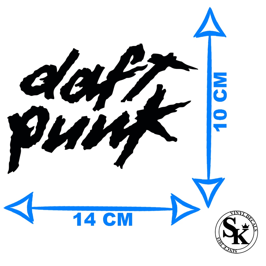 Adesivo Daft Punk Slim Rave Musica Eletronica 14cm x 10cm | Shopee Brasil