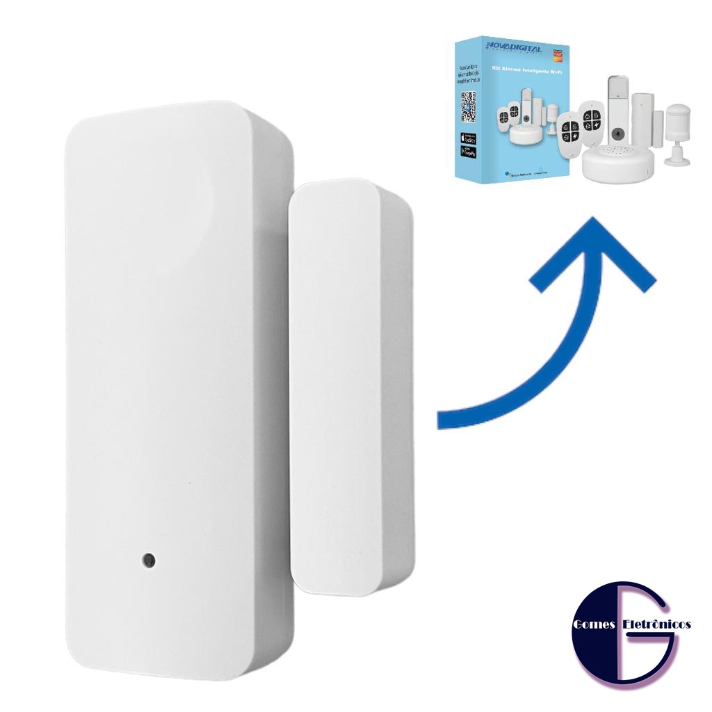 Sensor De Abertura De Porta Janela Rf 433 Mhz Sem Fio Para Kit Alarme ...