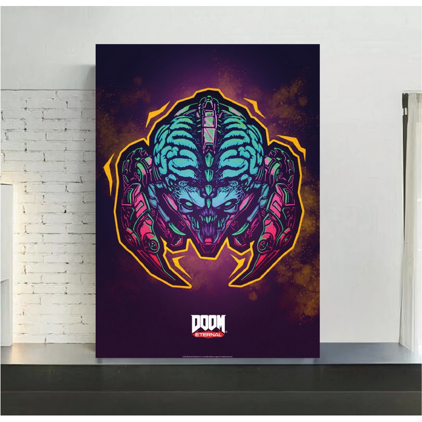 Quadro de mdf poster sem moldura, Jogo, Doom | Shopee Brasil