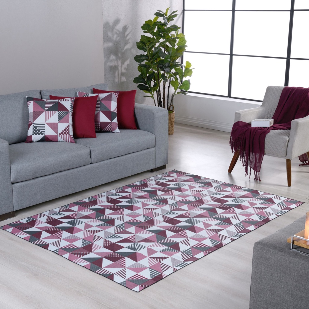 Tapete Geometrico Emborrachado Para Sala 2m X 1,40m Casa Decorada ...