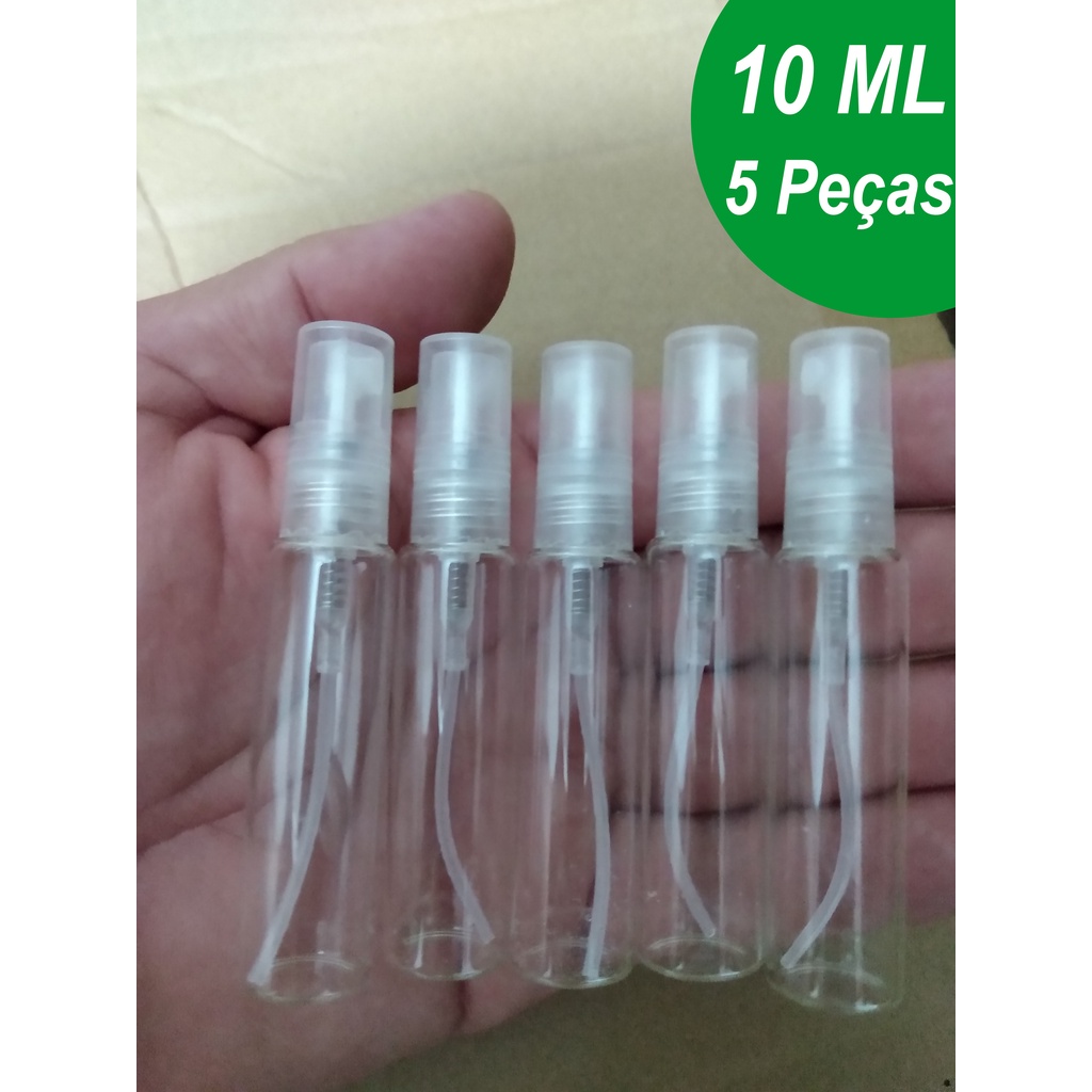 5 Frascos 10 ML Vazio Spray Vidro Perfumes Decants | Shopee Brasil