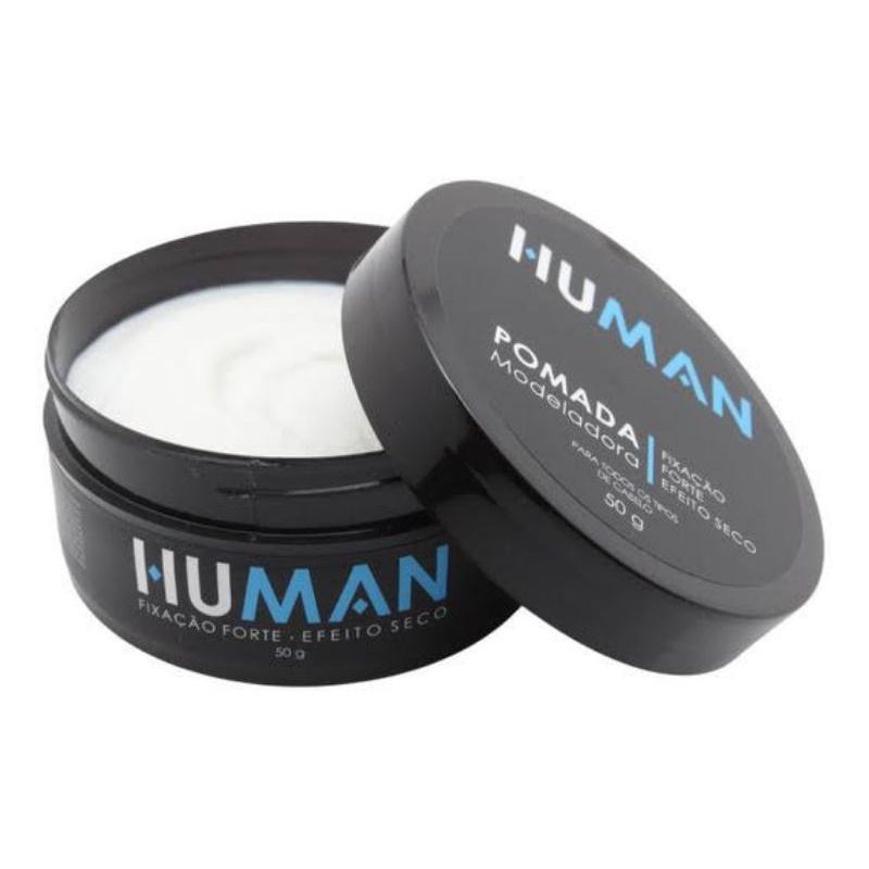 Pomada Modeladora Forte Efeito Seco Human 50g | Shopee Brasil