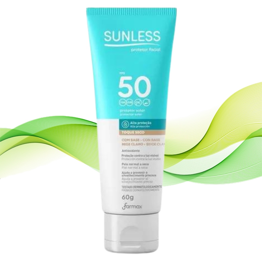 Protetor Solar Facial Sunless Farmax FPS50 - Alta Proteção e Toque Seco ...