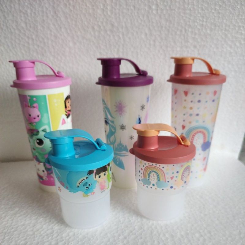 Copos Colors Tupperware original decorados com bico 470ml/225ml ...