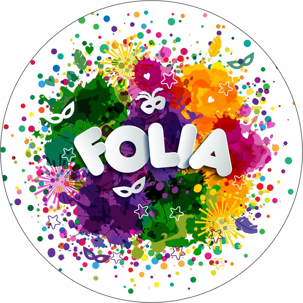 Painel Redondo Tecido Sublimado Carnaval - Folia | Shopee Brasil