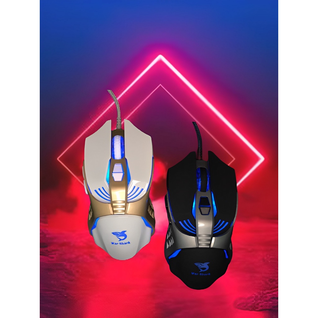 MOUSE GAMER RG-51 COM 3200DPI - WAR SHARK | Shopee Brasil