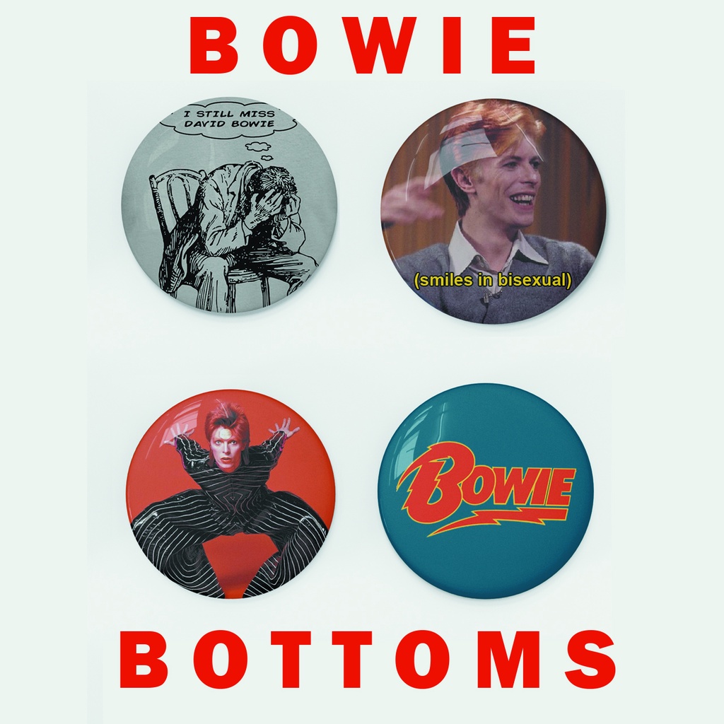 Bottom/Broche: David Bowie | Shopee Brasil