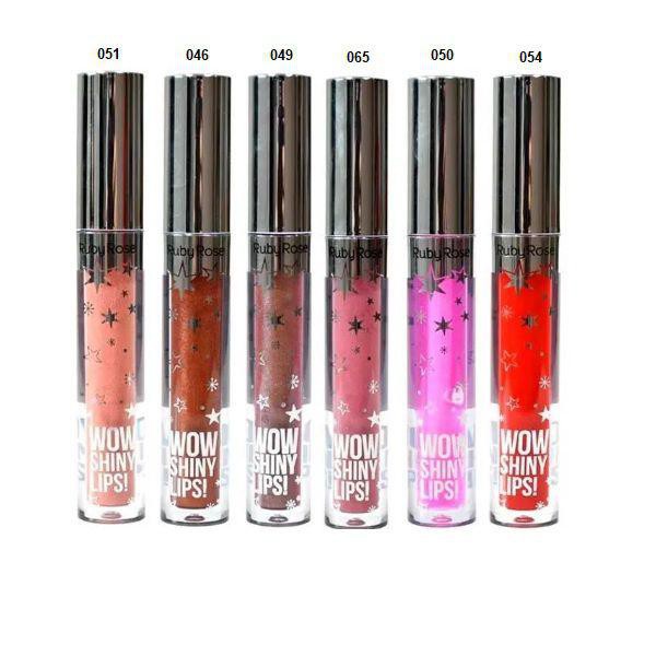 GLOSS LABIAL WOW SHINY LIPS RUBY ROSE hb8218 val maio/25 | Shopee Brasil