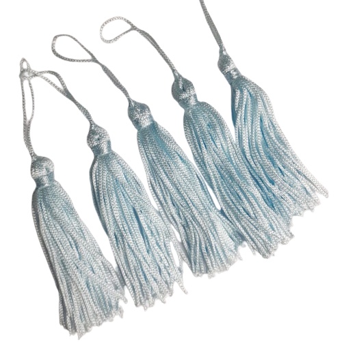 Franja Pingente Tassel De Seda Azul Bebê Fio de 7cm ou 6cm - 10 ...